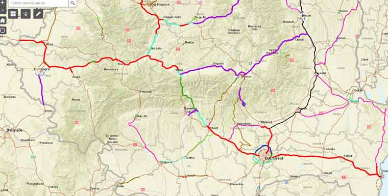 Hartă interactivă despre proiectele de infrastructură rutieră