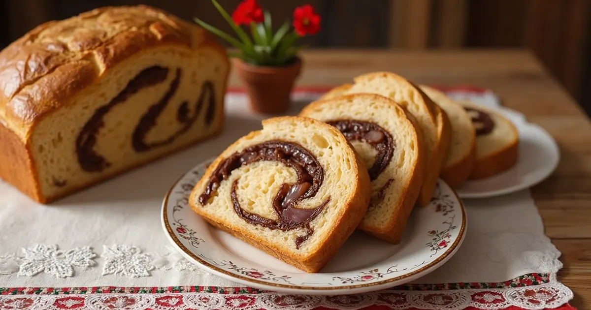 Cozonac Pufos cu Nucă și Cacao - Rețeta Tradițională Perfectă